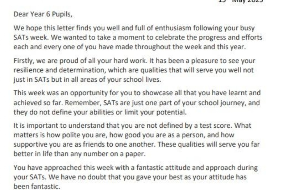 Lowerhouse Junior School - Well Done Year 6 in your SATs!
